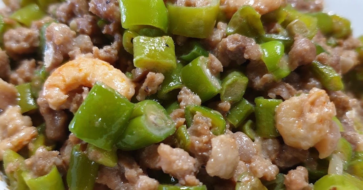 [Recipe] Gising-gising (spicy minced pork and vegetables in coconut ...