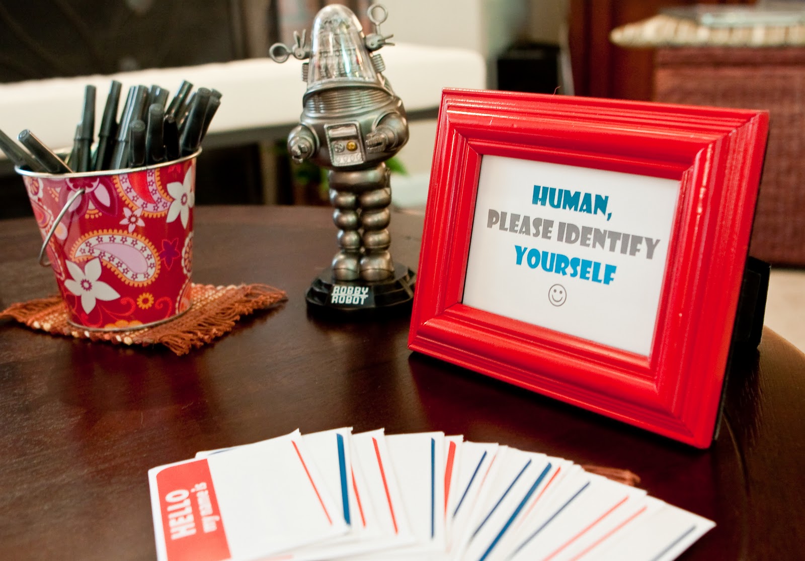 From Dahlias to Doxies: Robot Baby Shower Decor