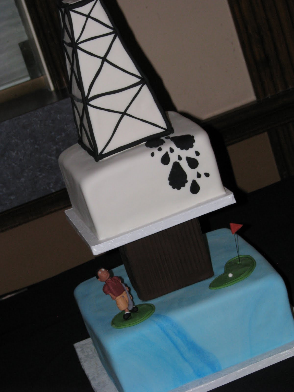Cakes by Linsay: Oil Rig-Grooms Cake