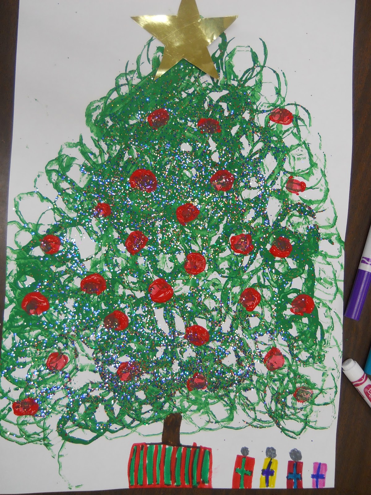 Art Room 231 : Christmas in Art Room 231...Grade 1 Printmaking!