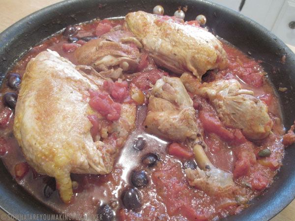 "So what are you making for dinner?": Braised Chicken, Mediterranean Style