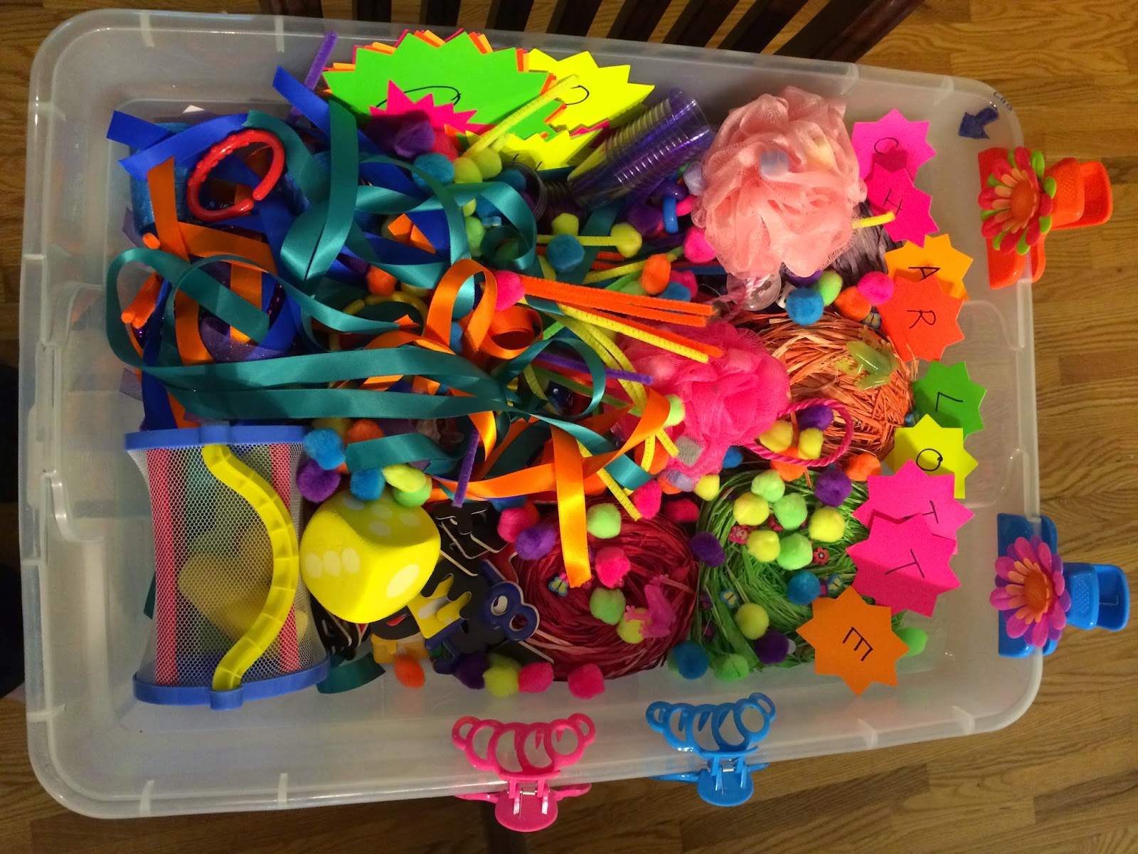 Busy Hands Blessed Hearts: Back To School Rainbow Sensory Bin