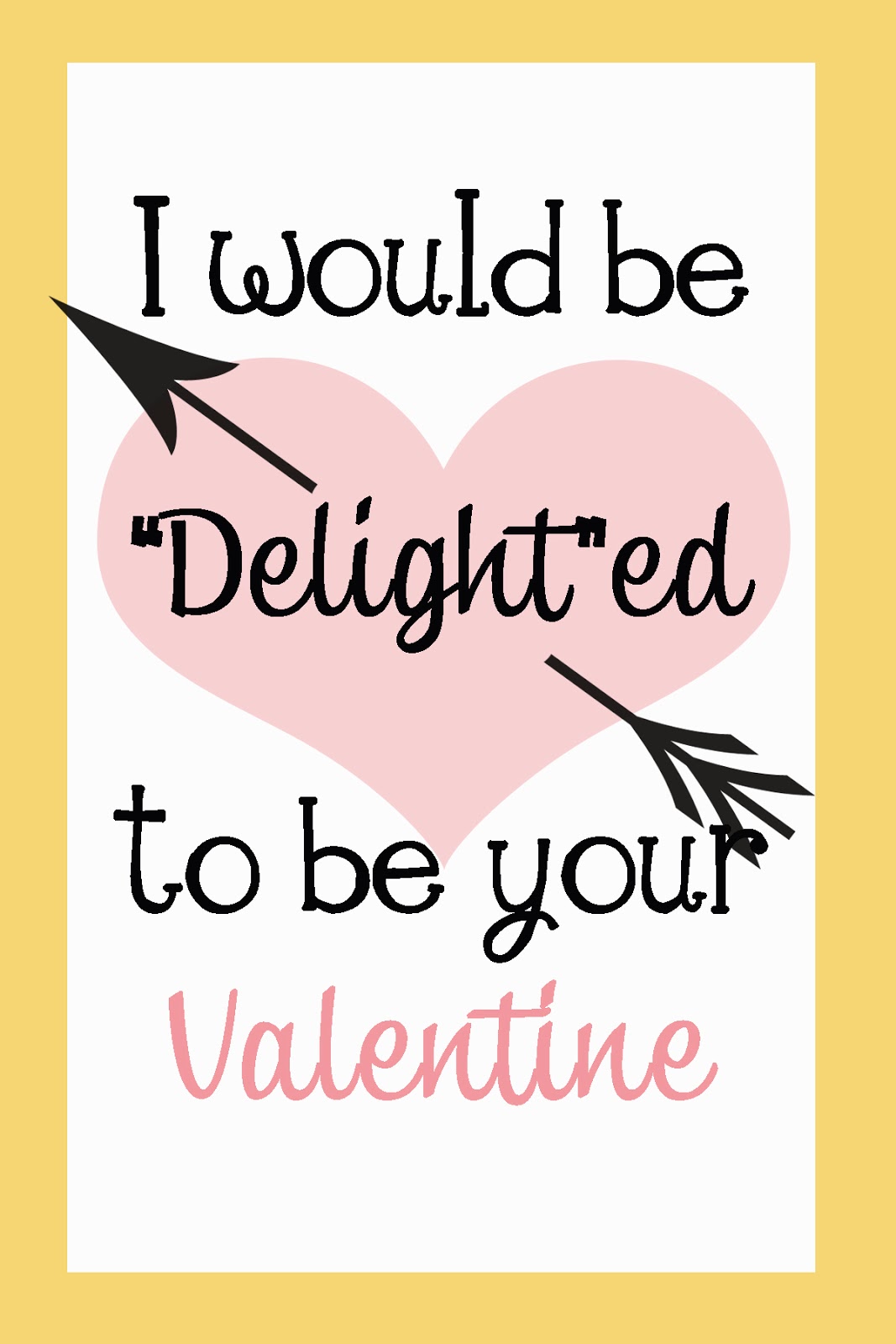 I'd be Delighted to be your Valentine {Classroom Valentine} - Free Time ...