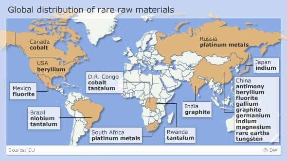 Metaux & Terres Rares - Rare Earths & Metals: Map of World Rare ...