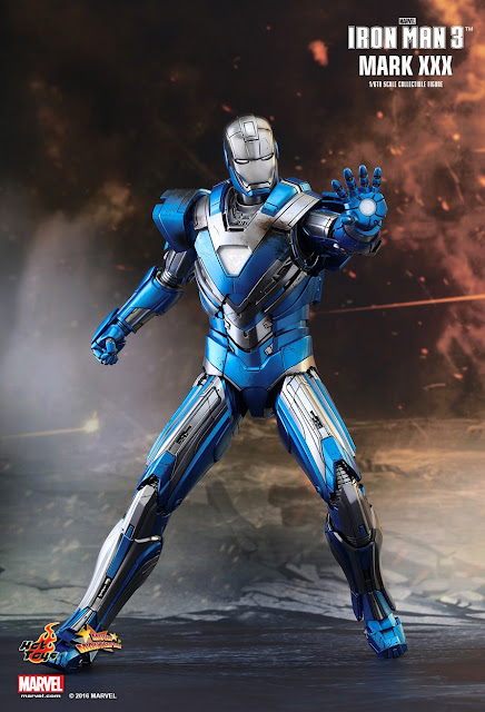 toyhaven: Hot Toys MMS391 Iron Man 3 1:6 scale Blue Steel (Mark XXX) 30 ...