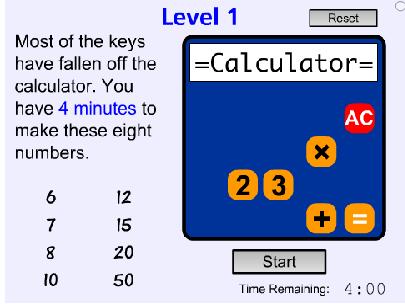 Matematicas-recreaticas: Broken calculator