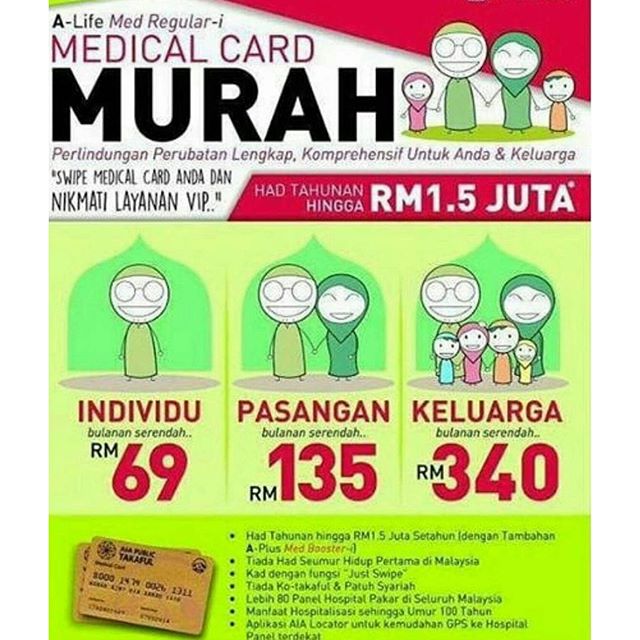 Pakej Medical Card AIA | Ayu Life Planner Takaful