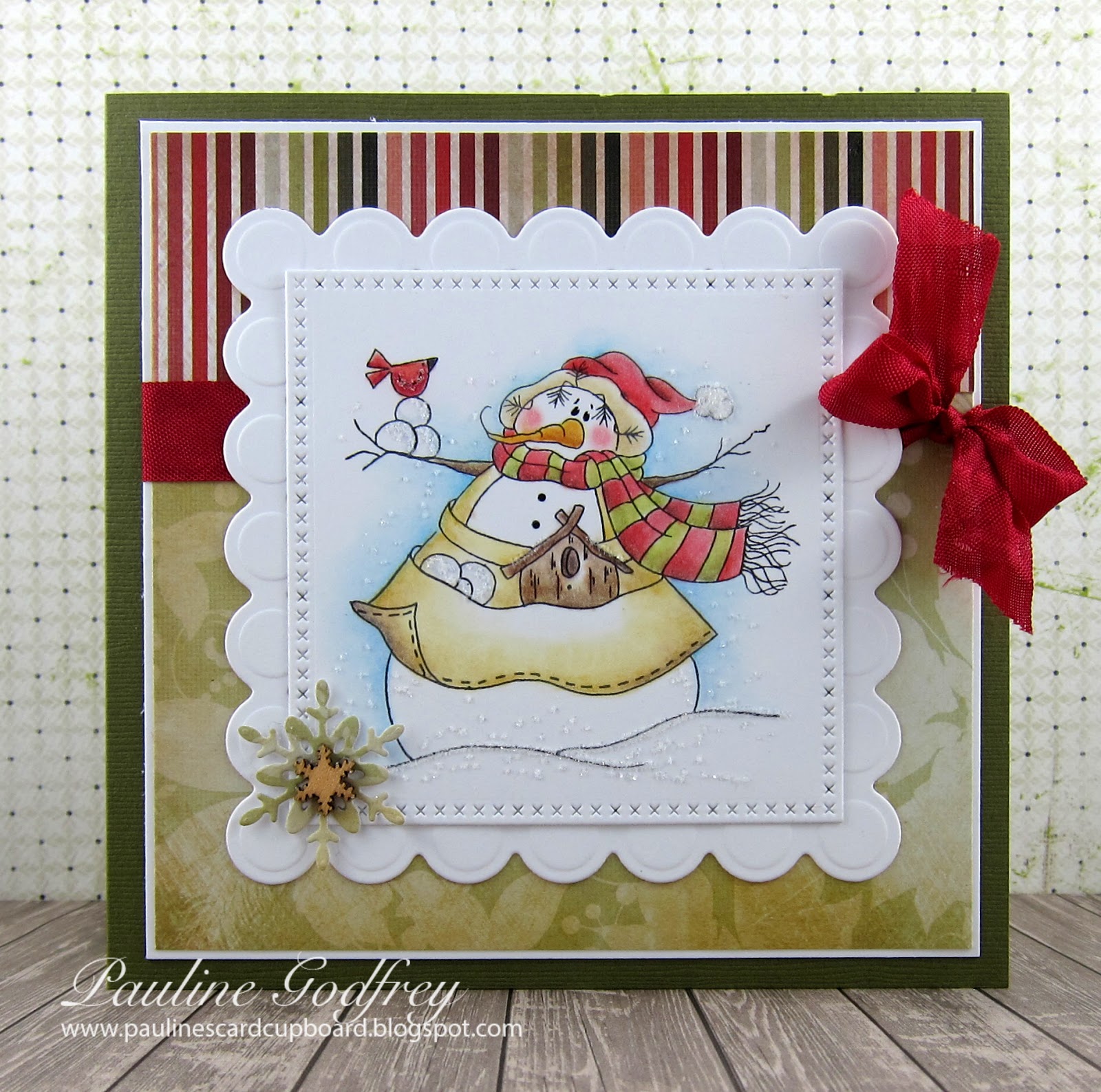 Pauline's Card Cupboard: Plum Purdy - my first 2017 Christmas card!