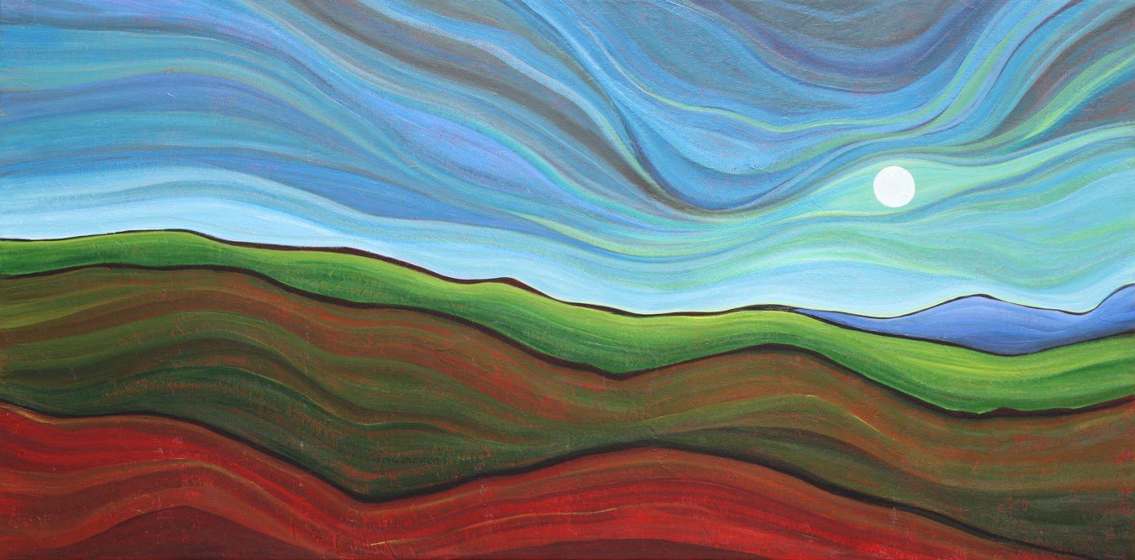 Sage Mountain Studio: Hill Country Abstract Paintings - The 'Wavy Lines ...