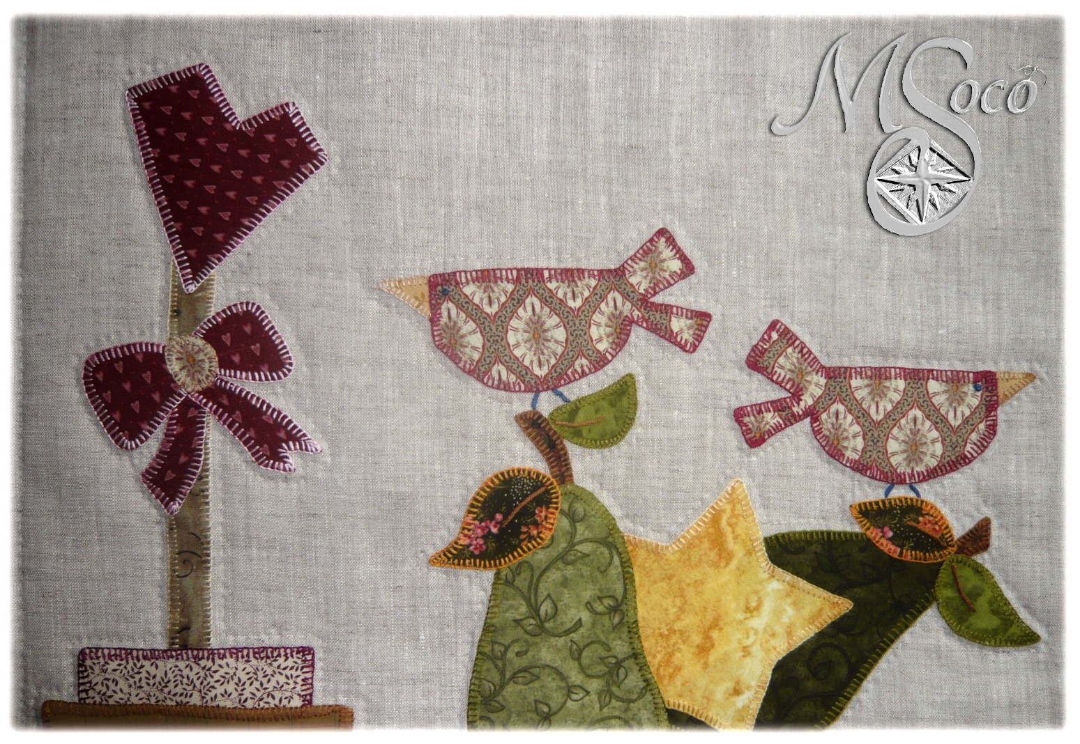 Patchwork Soco: Aplicaciones sobre lino