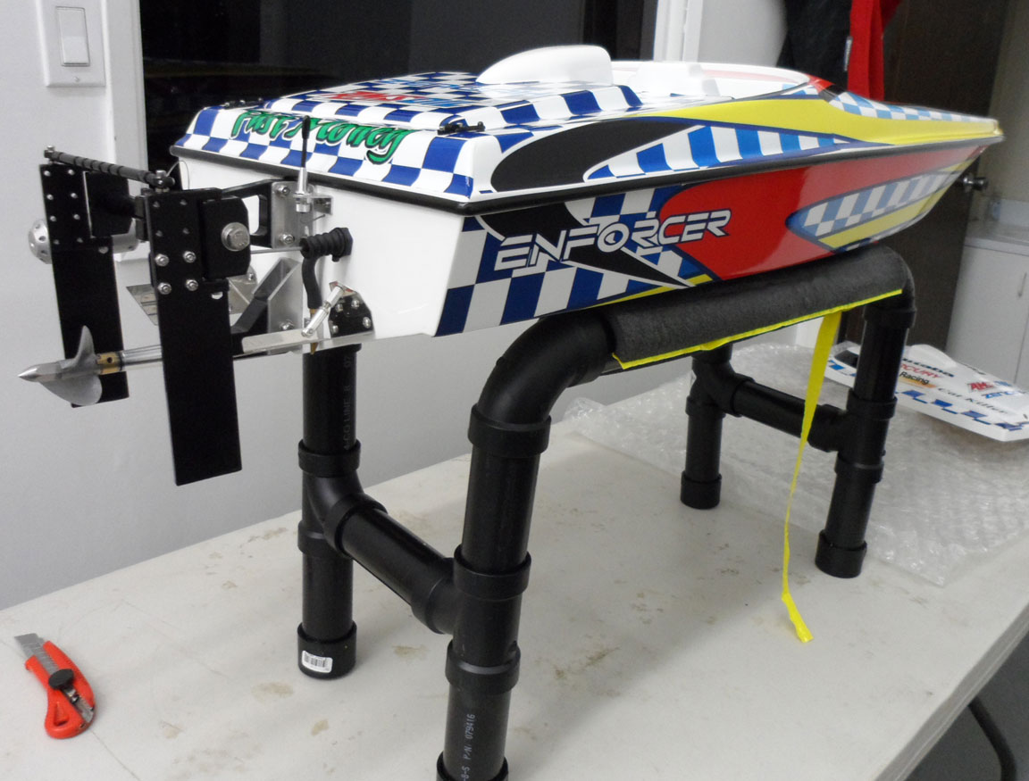 omecca custom graphic design: Enforcer RC Boat Graphics