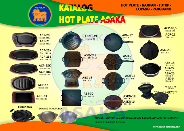 Asaka Hot Plate : Hot Plate, Hot Plate Steak, Alat Masak, Hot Plate ...