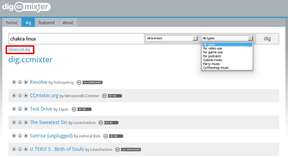 ccMixter 自由的音樂素材網站