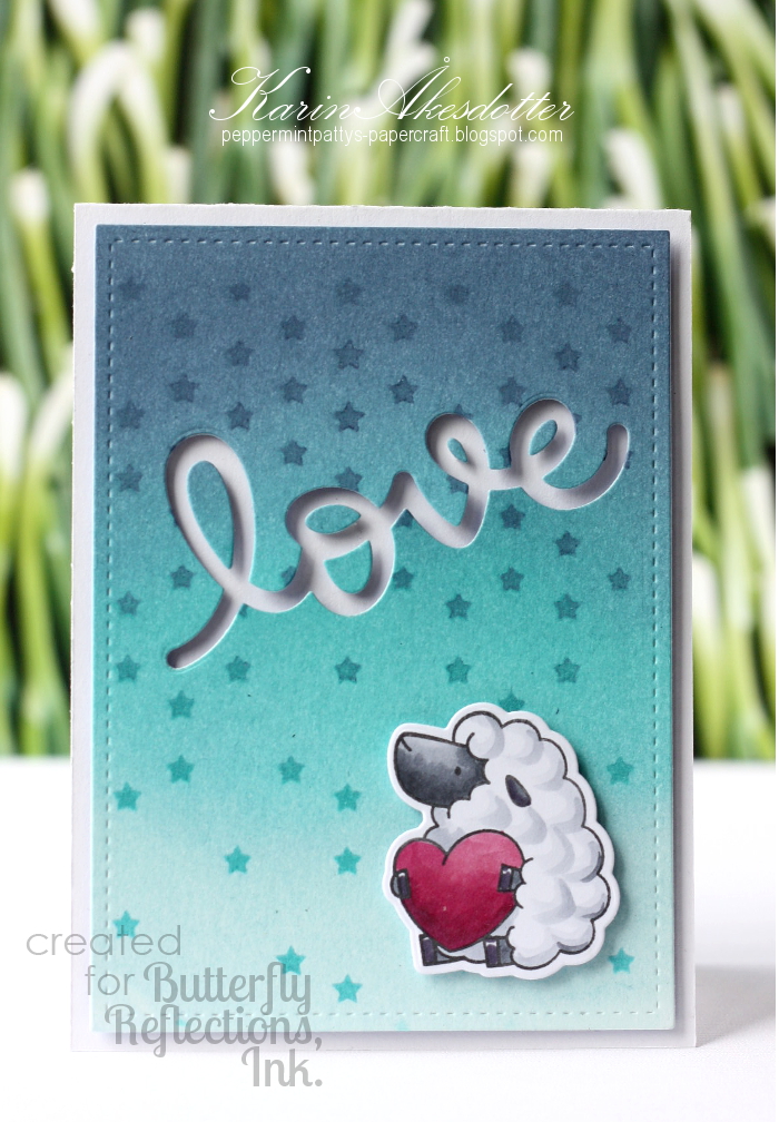 Peppermint Patty's Papercraft: Butterfly Reflections Ink: Love