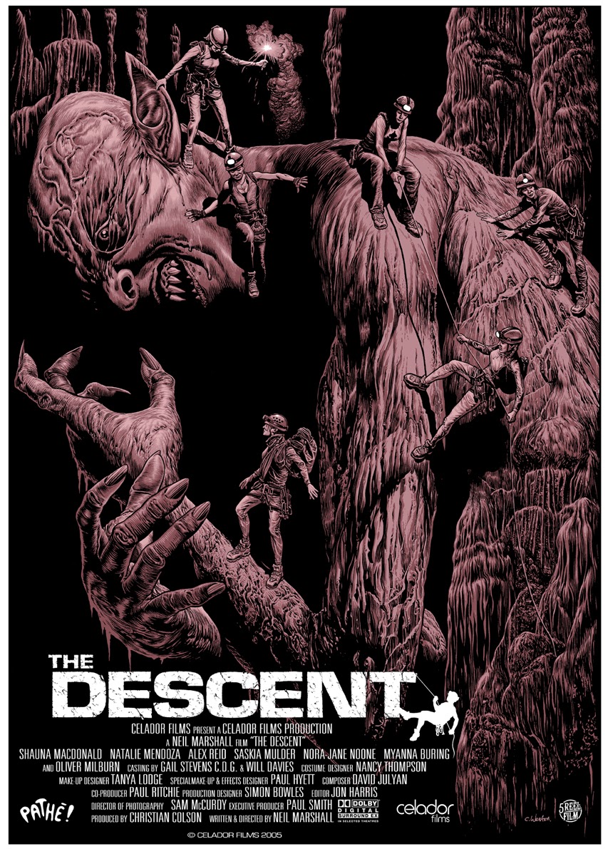 INSIDE THE ROCK POSTER FRAME BLOG: The Descent Movie Poster by Chris Weston