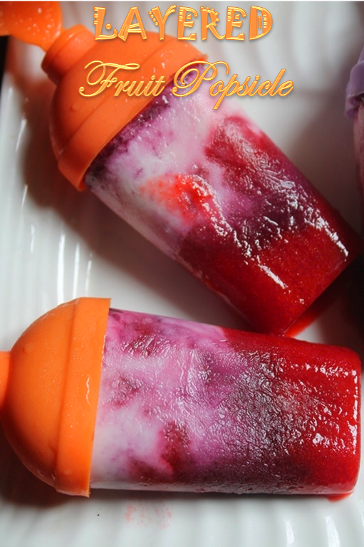 Layered Fresh Fruit Popsicles Recipe