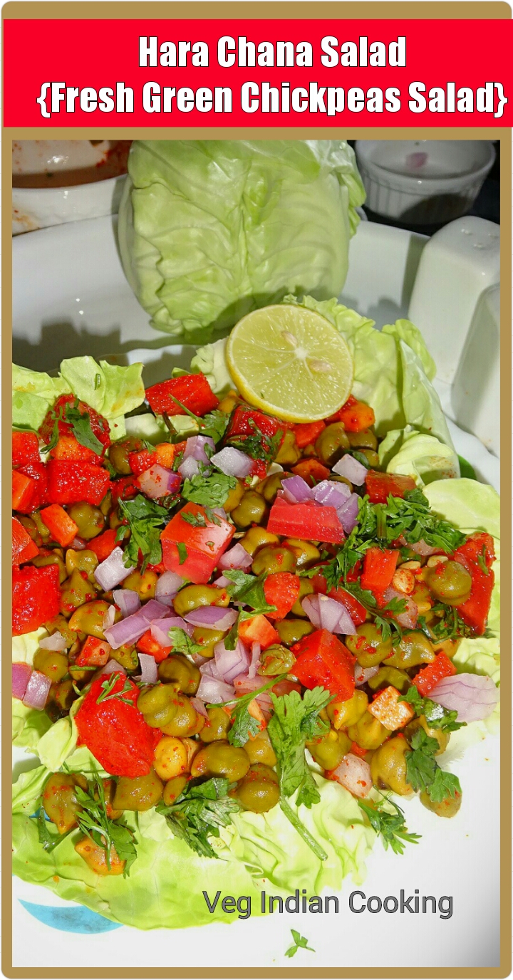 Veg Indian Cooking: Hara Chana Salad