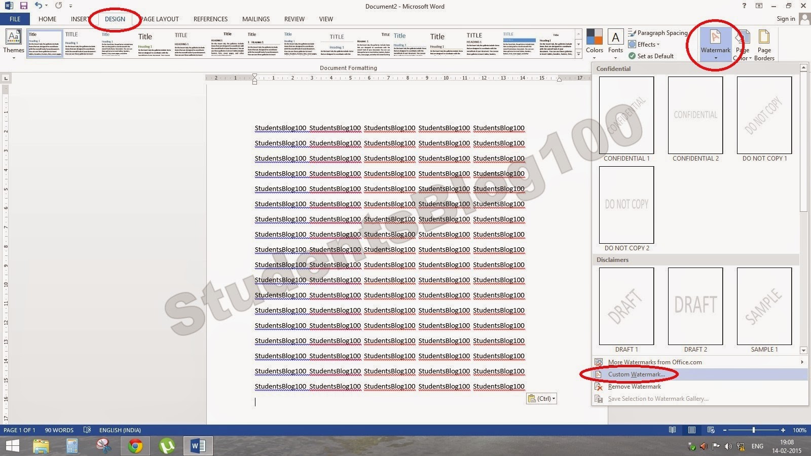 HOW TO SET PICTURE OR TEXT WATERMARK IN A WORD DOCUMENT - Anna ...