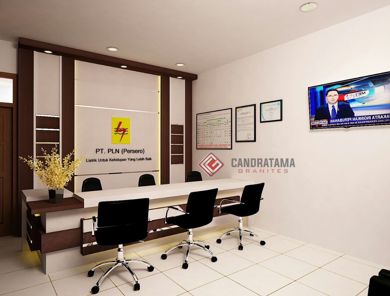 Jasa desain interior : Desain Kantor Kedir-Ruang Pelayanan Kediri ...