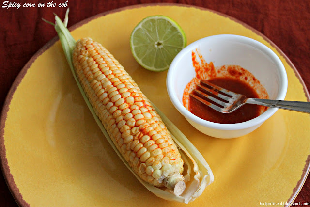 Hot pot cooking: Spicy corn on the cob