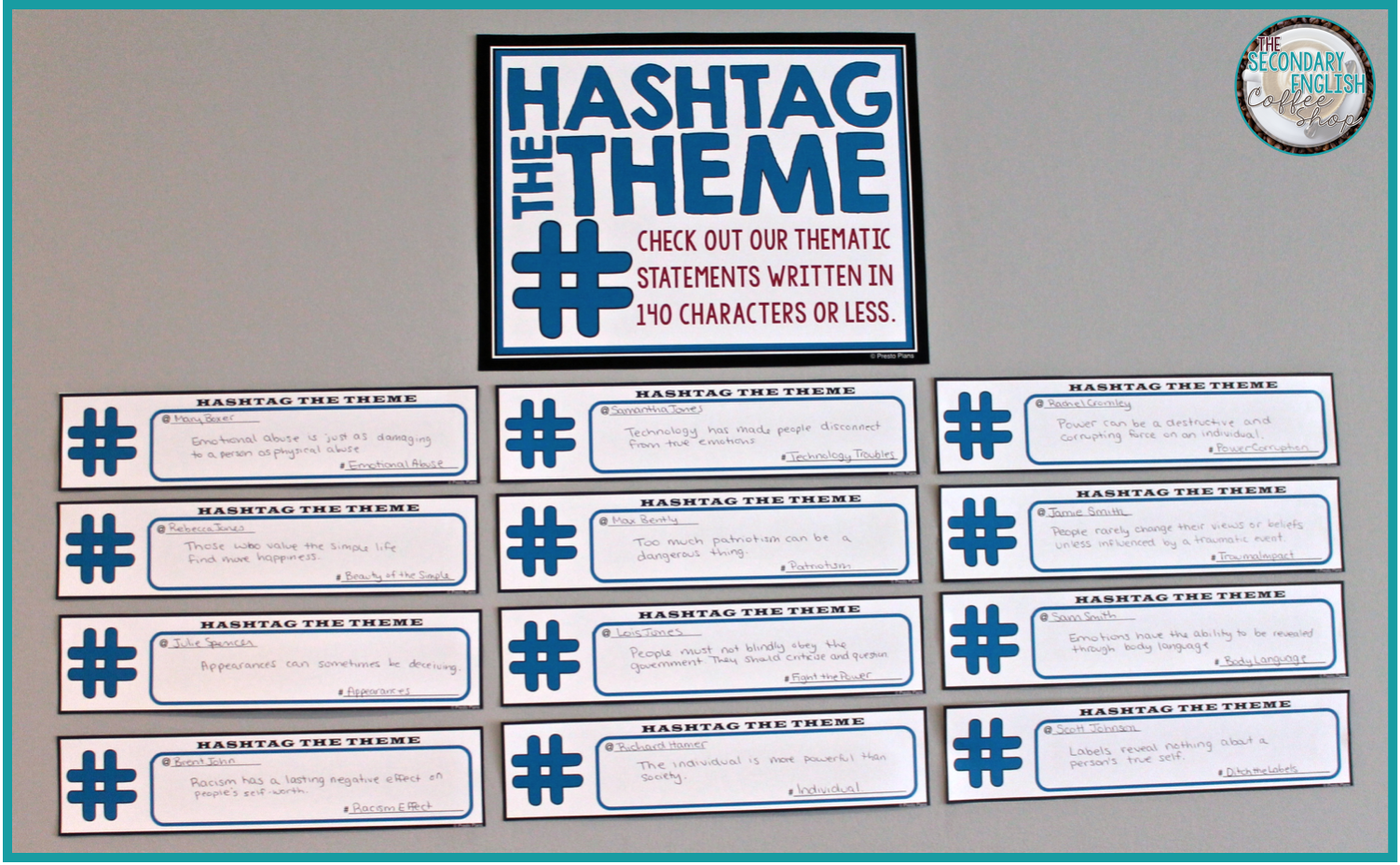 Teaching Theme: Tips and Resources - The Secondary English Coffee Shop