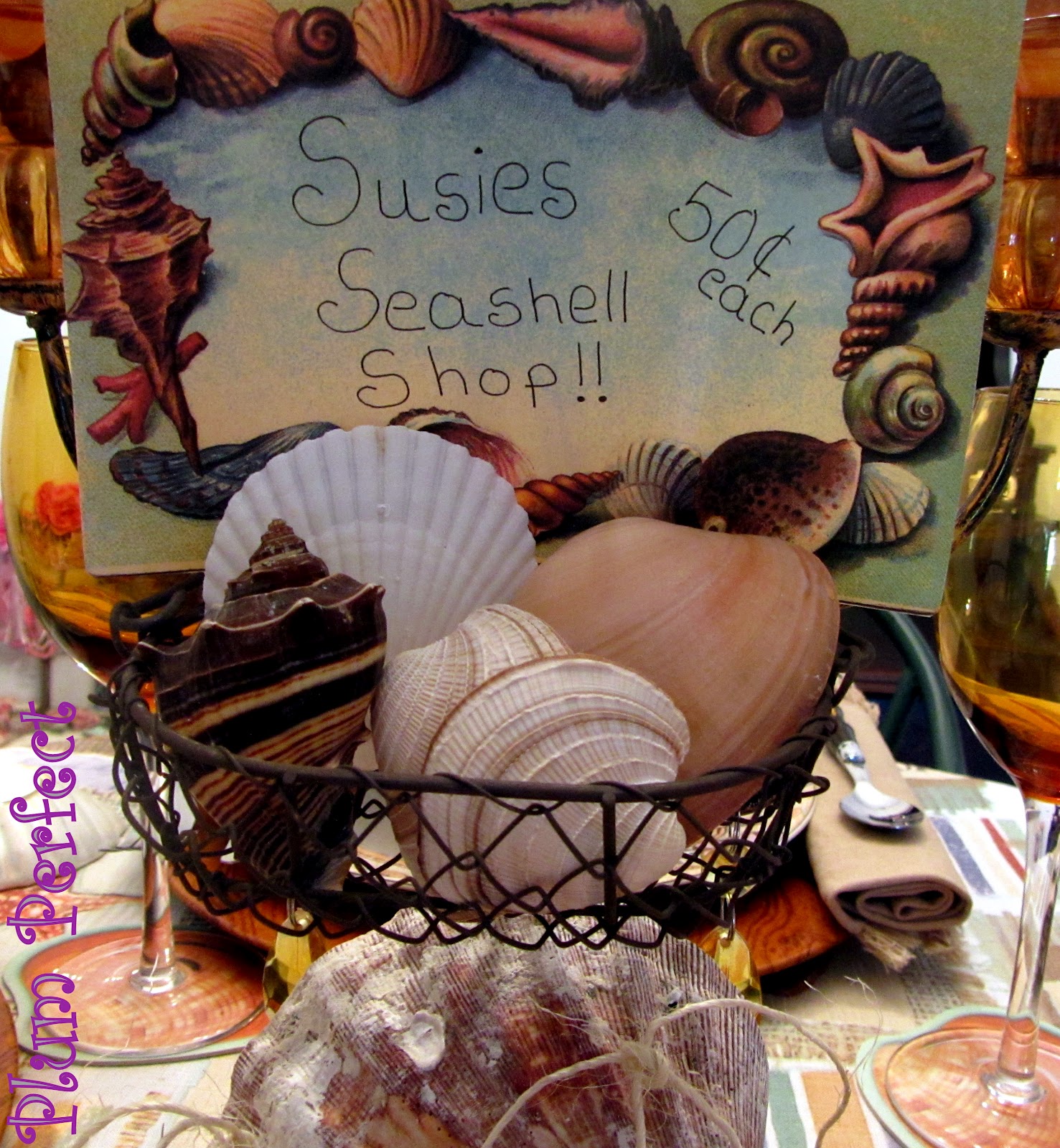 Plum Perfect: Susie's Seashell Tablescape!