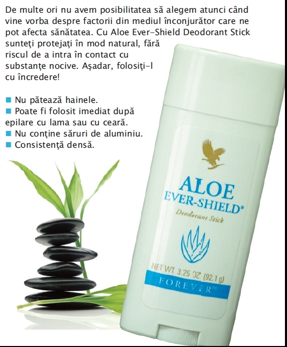 Aloe Ever-Shield Deodorant Stick cu Aloe Vera ~ Produse Naturale din ...
