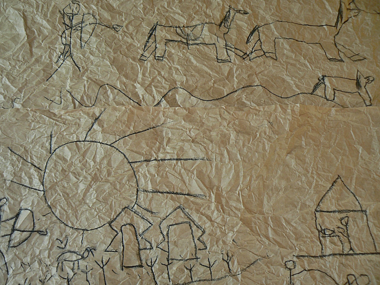 101 Days of Homeschooling: Day 14 / 102 - Nomadic Cave Drawings