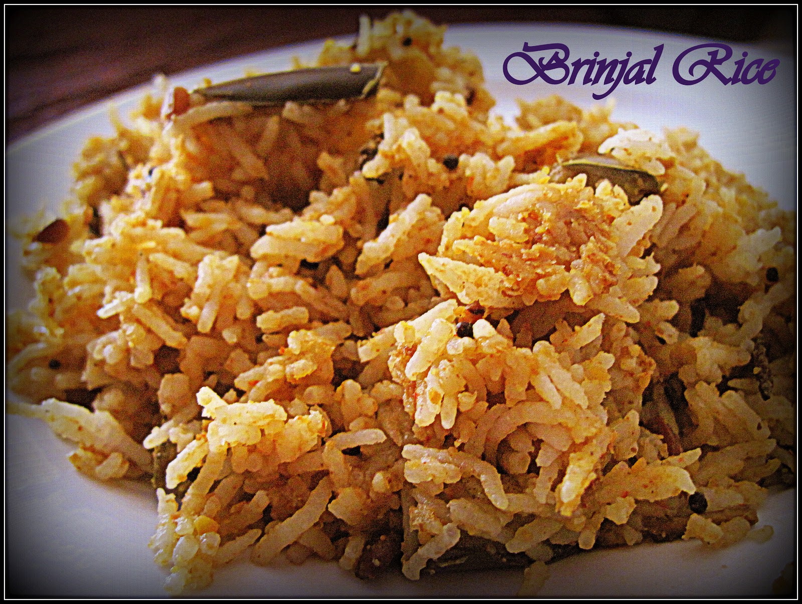Food.. Food.... and........ Food: Brinjal Rice