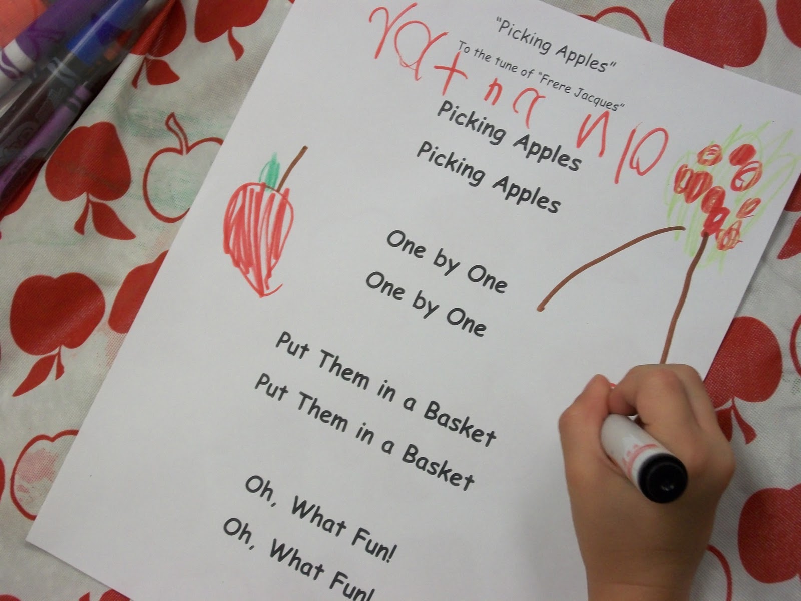 Keeping Up with the Kindergartners: Art and Reading about Apples