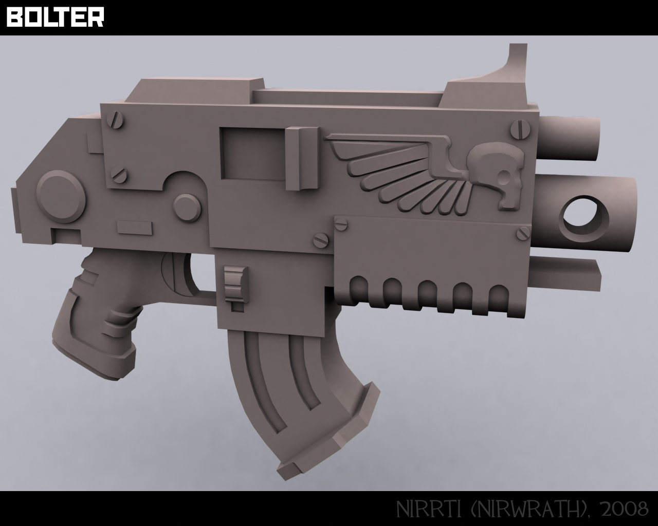 The Gamer's Workbench: Laser cut Bolt pistol ready for use