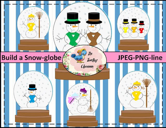 The Traveling Classroom: Snow Globe Art Tutorial (Freebie)