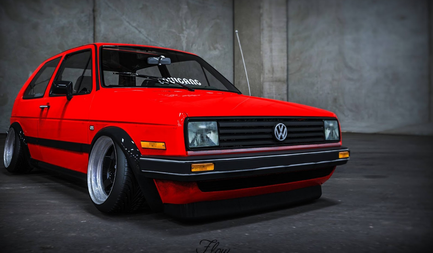 VOLKSWAGEN Golf MK2 Stanced GRINGO ~ DestryerMods