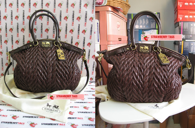 ~StrawBerry TaGs~: COACH Madison Quilted Chevron Nylon Large Lindsey ...