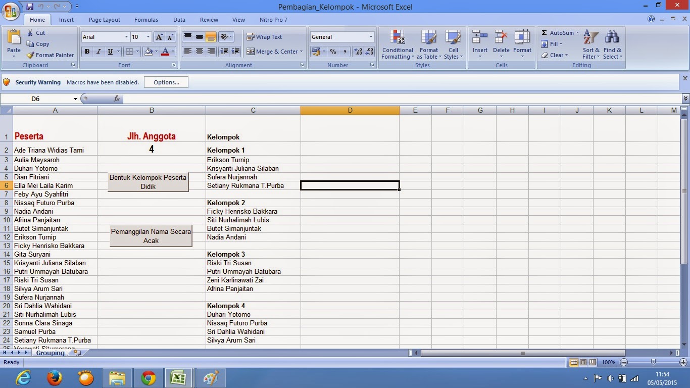 Pembagian Kelompok dan Pemanggilan Random dengan Ms. Excel - IGS Zone