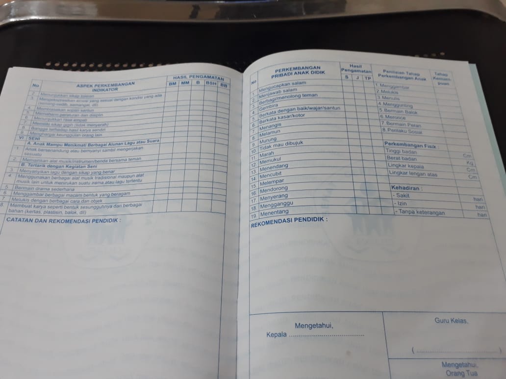 Buku Raport PAUD - Grosir Buku RAPORT PAUD TK RA PG Terbaru 2019 ~ DAK ...