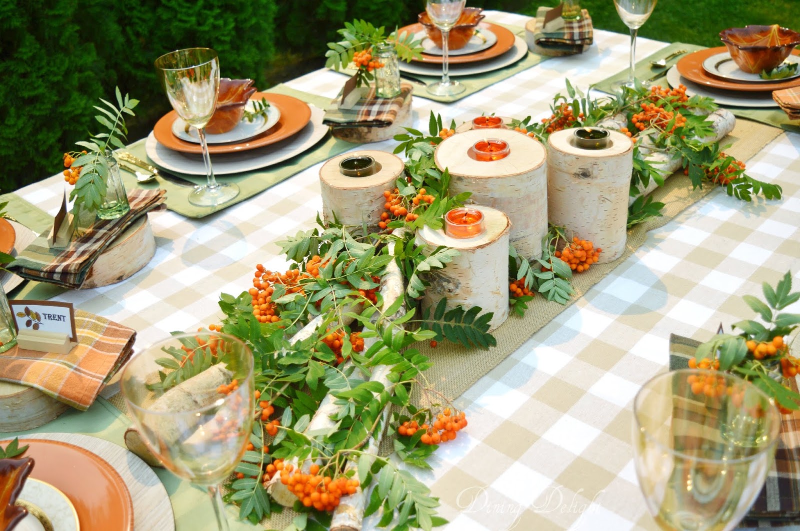 Dining Delight: Berries & Birch - Summer to Fall Tablescape