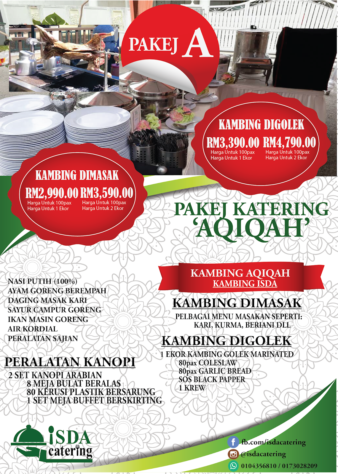 PAKEJ KATERING DOA SELAMAT DAN AQIQAH ~ ISDA Catering & Wedding Planner ...
