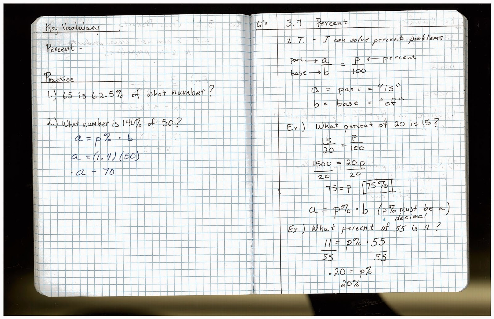 Heidemann 8th Grade Math: Algebra Notes and HW for Tuesday 9/9
