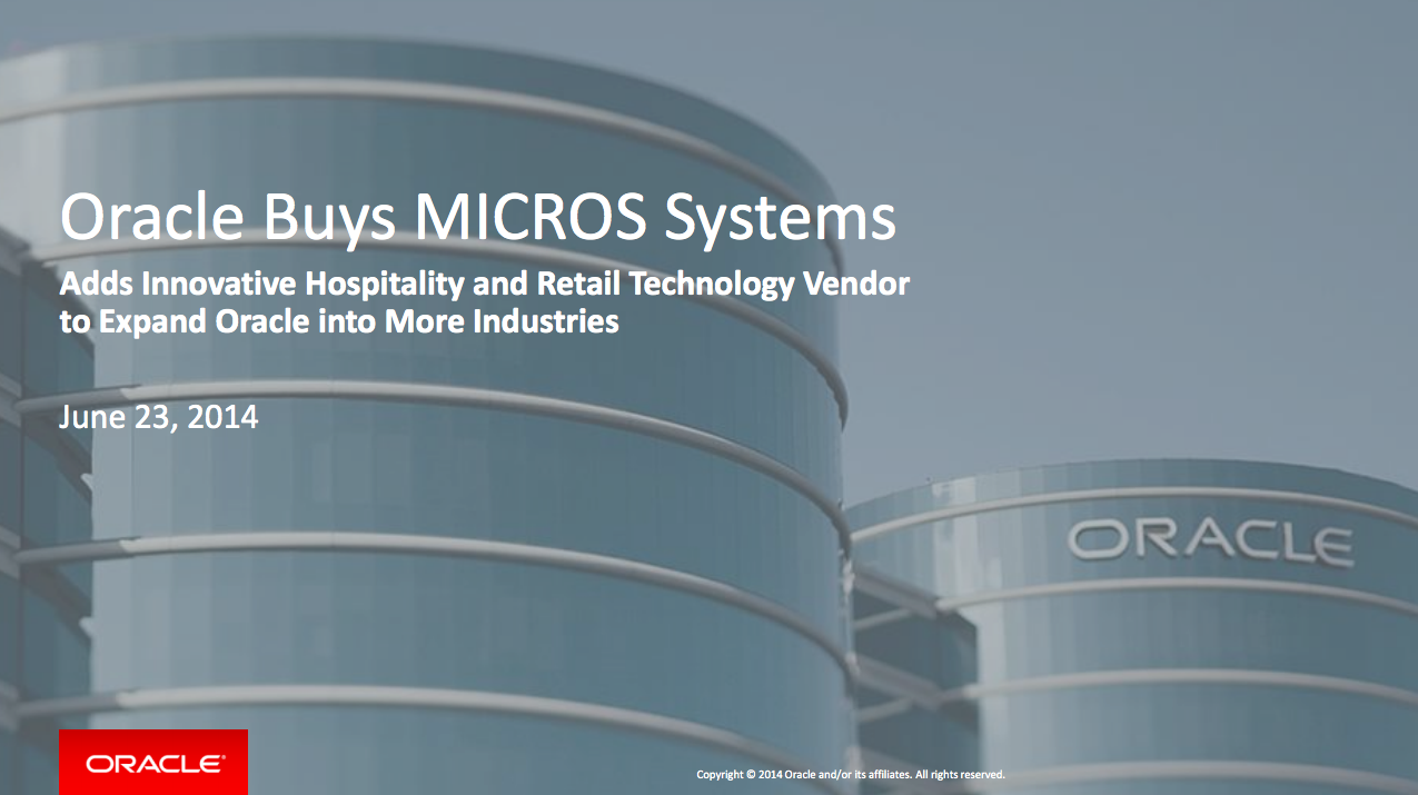 Oracle anuncia a compra da Micros Systems por US$ 5,3 bilhões ~ Fusões ...