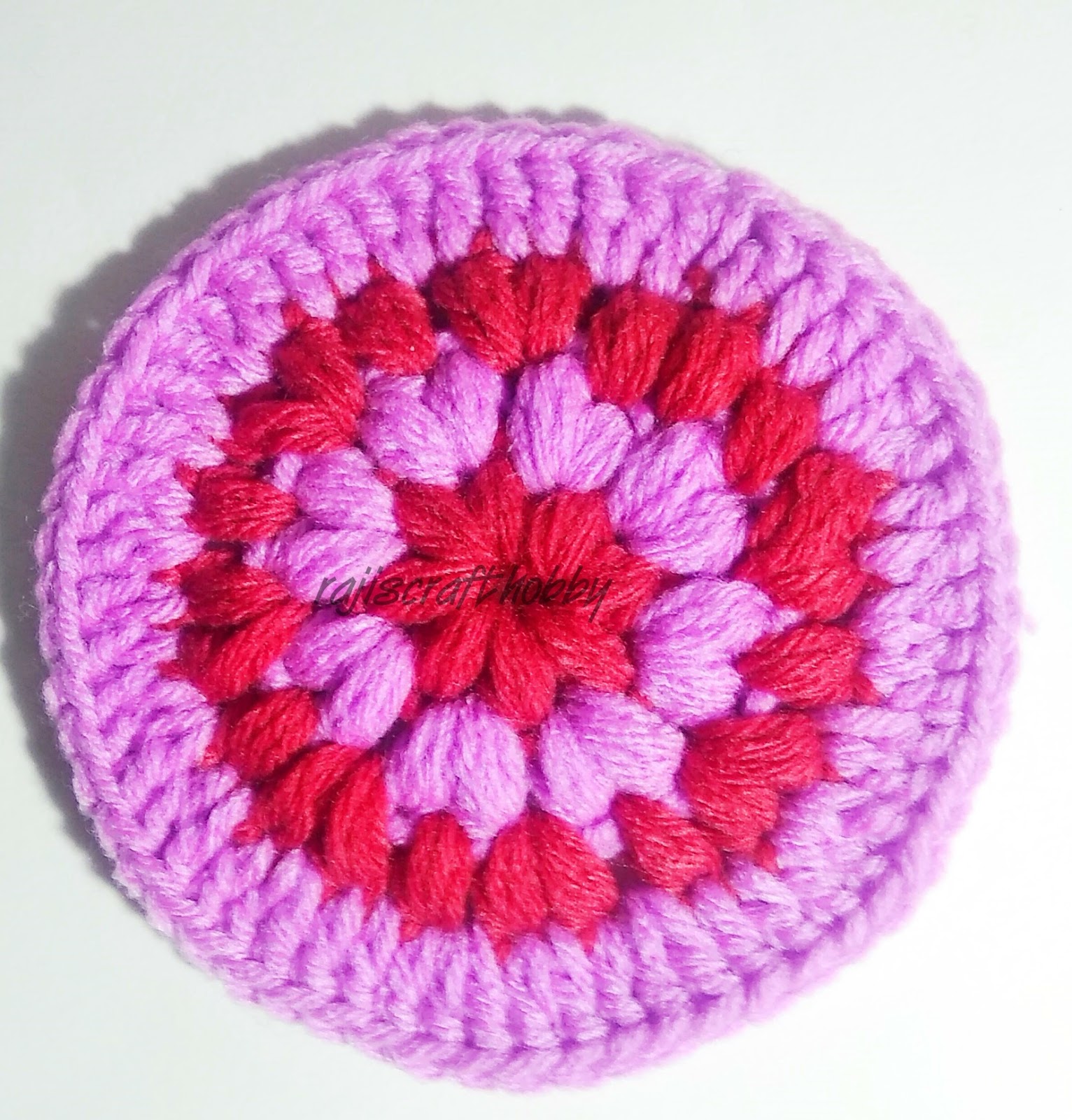 Raji's Craft Hobby: Puff Stitch Coaster