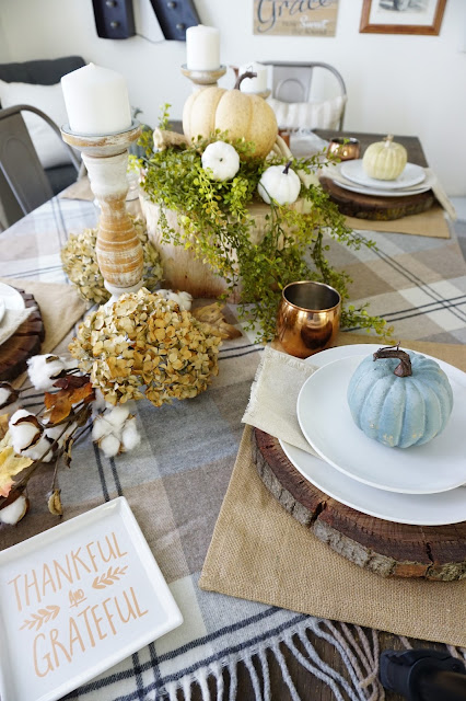 Neutral Rustic Fall Tablescape