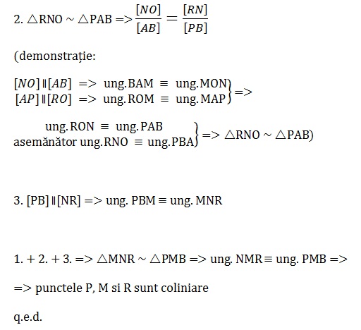 DOCS: Teorema de coliniaritate a lui Euler