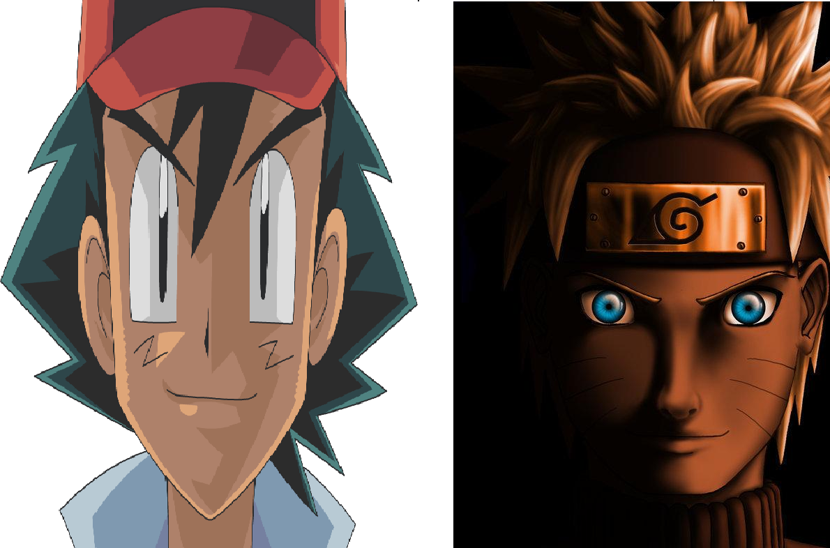 O Melhor Anime De Todos Os Tempos: Naruto E Ash Os Personagens Dos ...