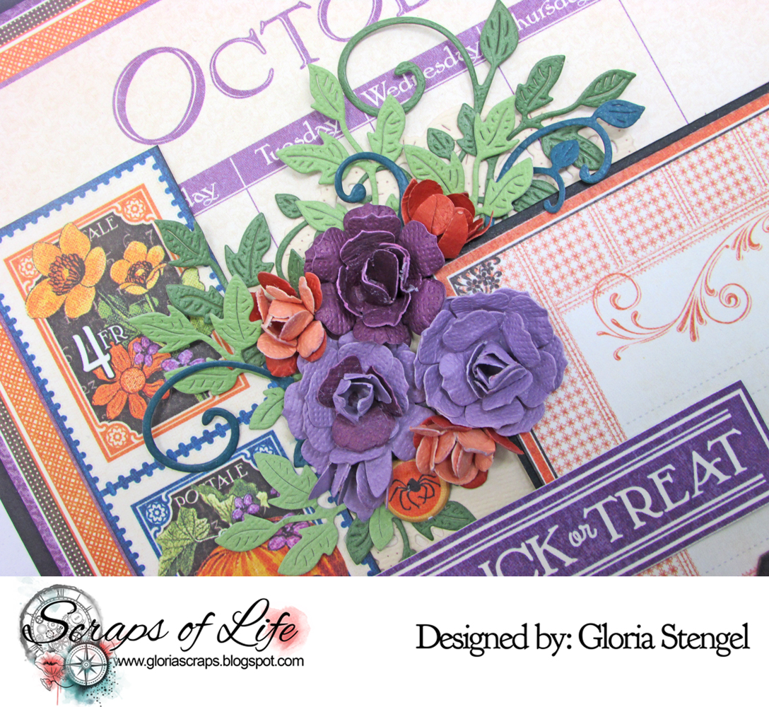 Scraps of Life: October Calendar Layout for Cheery Lynn Designs
