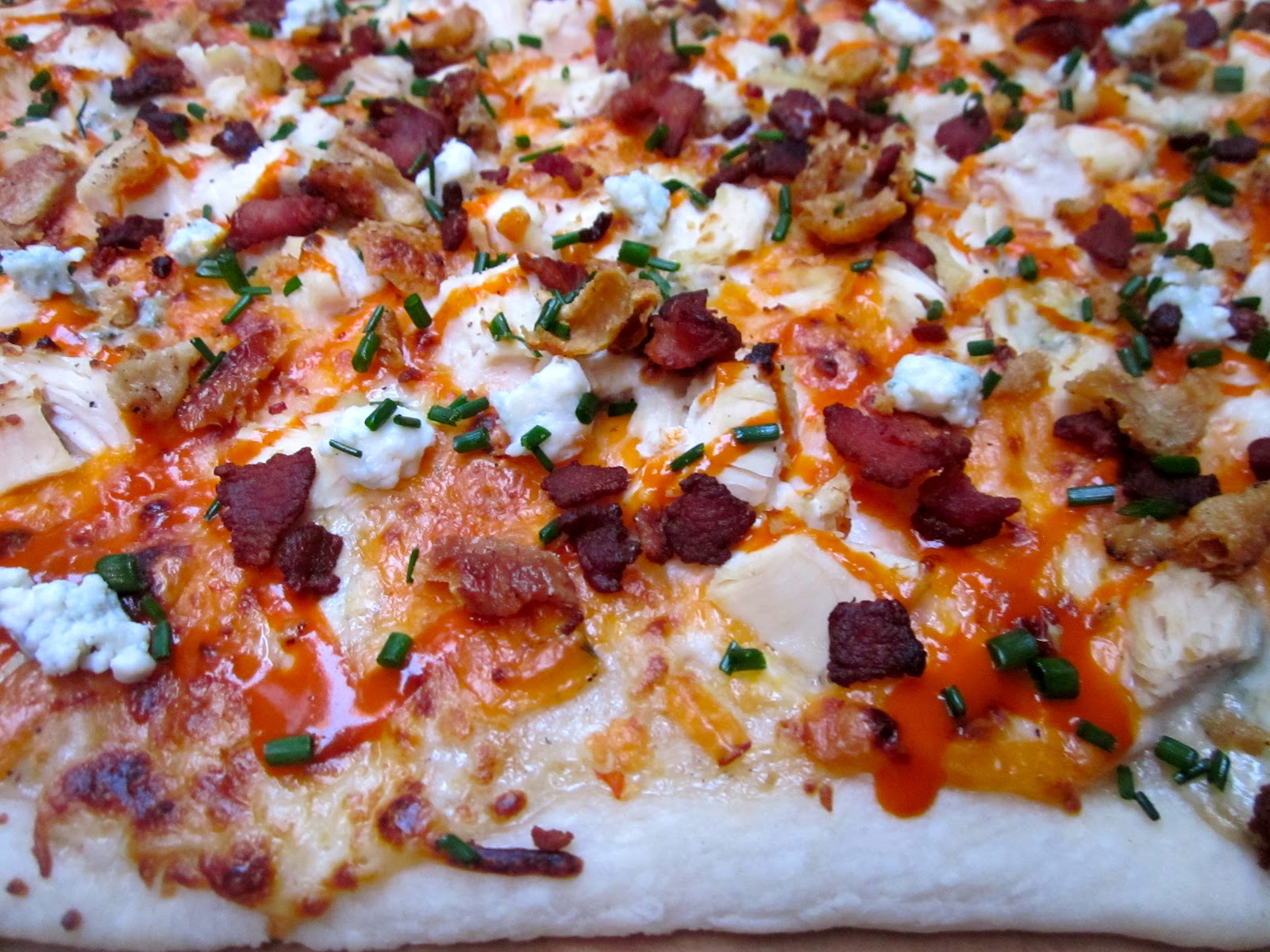 Haute + Heirloom: Buffalo Chicken Pizza with Ranch Dressing Base ...