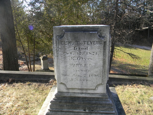Nutfield Genealogy: Tombstone Tuesday ~ Elihu Stevens, 1871, Manchester ...