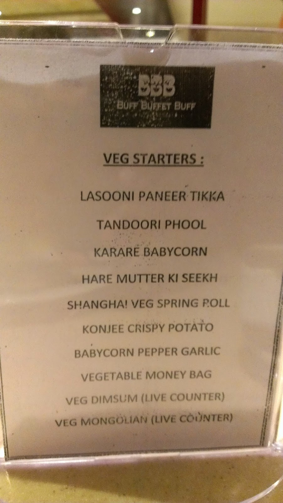 Joys of life: Restaurant Review - Buff Buffet Buff, Koramangala