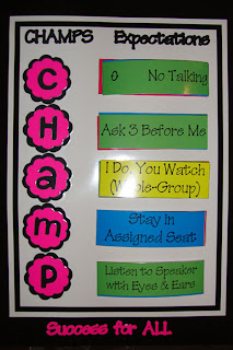 CHAMPS Classroom Management Examples for Middle School - Printables ...