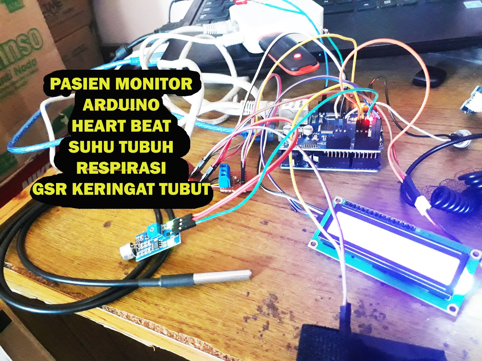 .: Membuat Alat Pasien Monitor Suhu Tubuh DS18B20, BPM heart beat ...